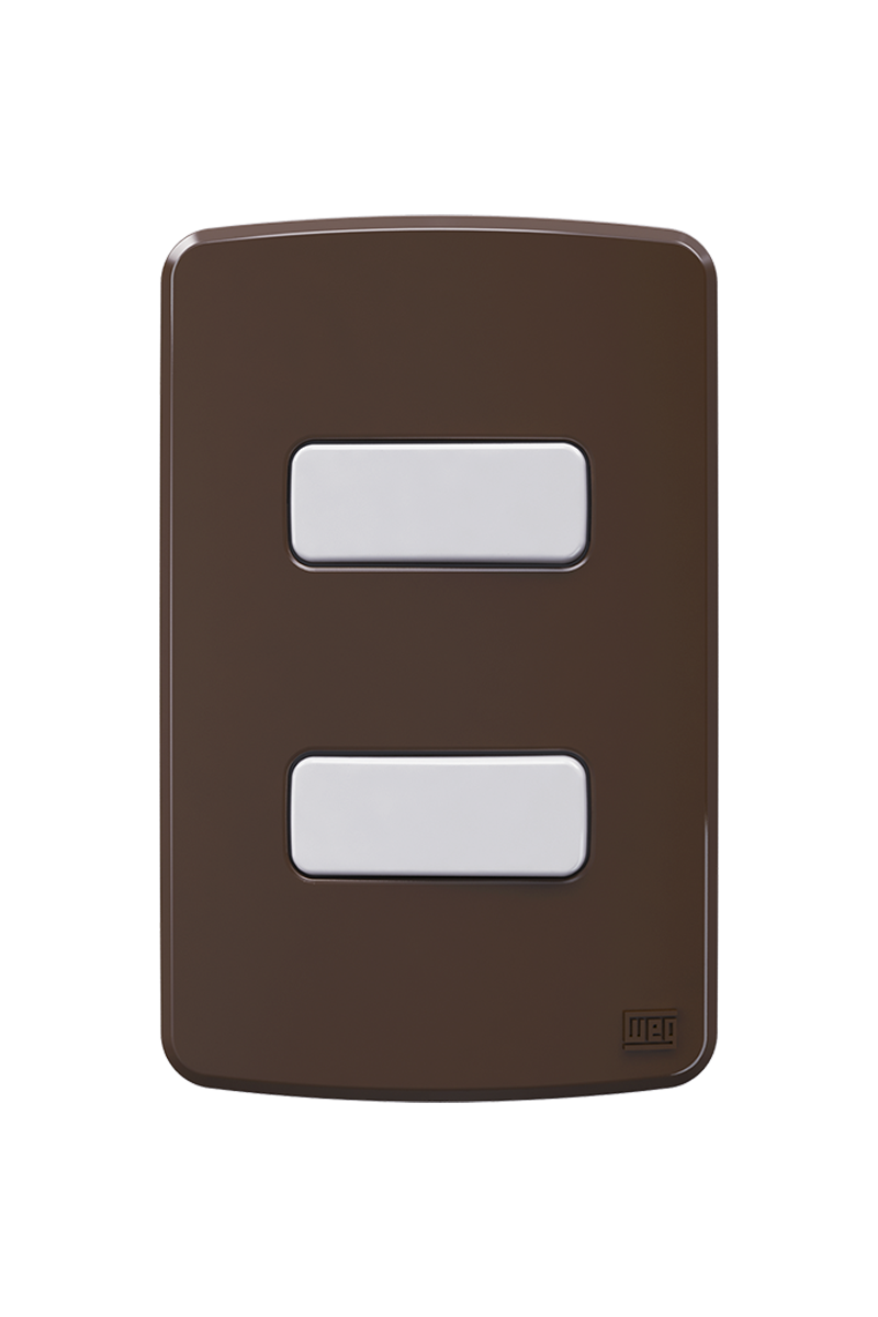 Placa Composé Marrom 4x2 2 Posições Weg