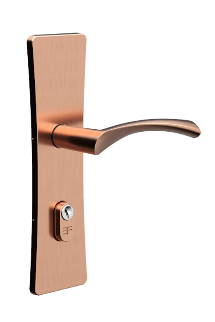 Fechadura Externa Bella 40 Rose Gold Maçaneta Alavanca - 3F